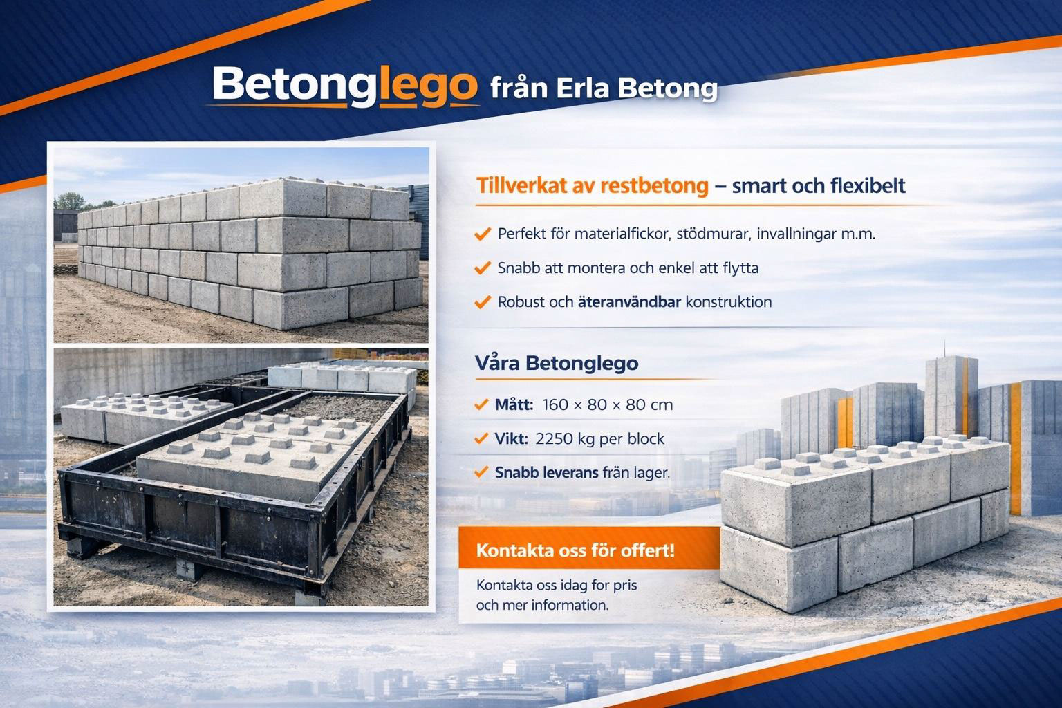 Erla Betong | Betongfabrik i Gävle